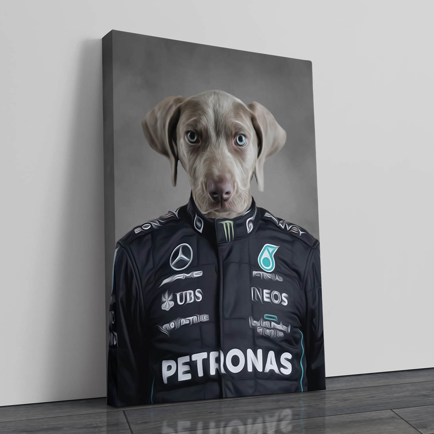 The Mercedes F1 Driver - Canvas Print – PrettyPortrait